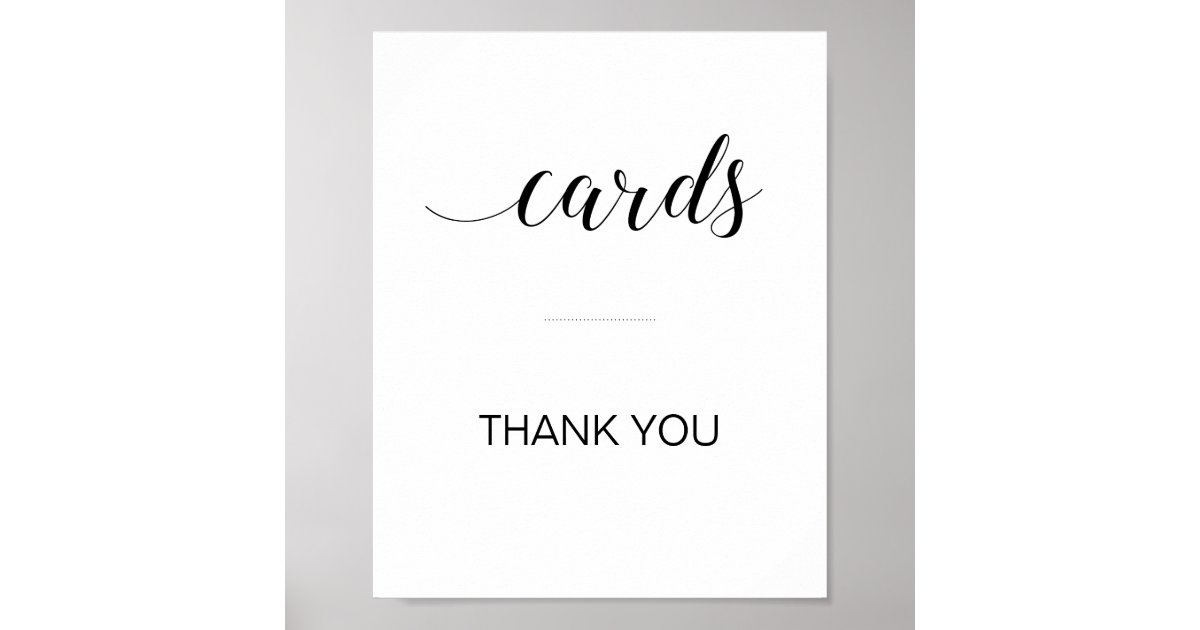 Elegant Card Drop Box Card Table Sign | Zazzle