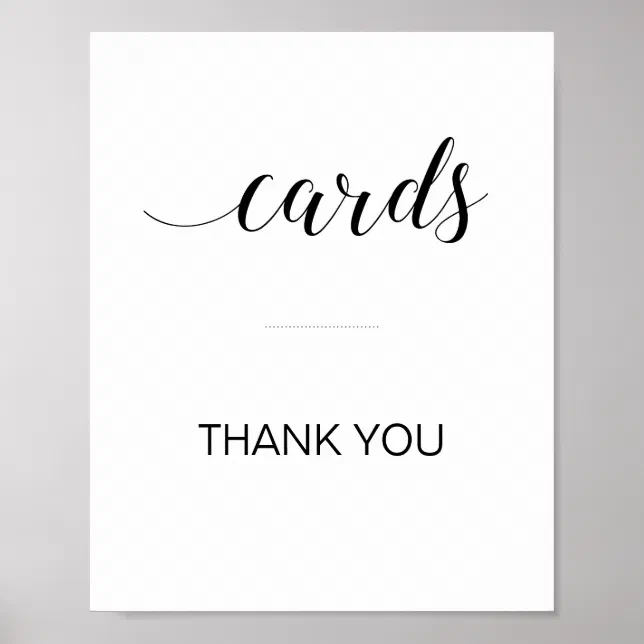Elegant Card Drop Box Card Table Sign | Zazzle