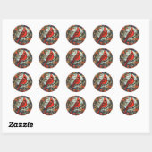 Elegant Cardinal Classic Round Sticker | Zazzle