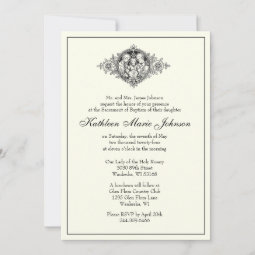 Elegant Catholic Baptism Invitation | Zazzle
