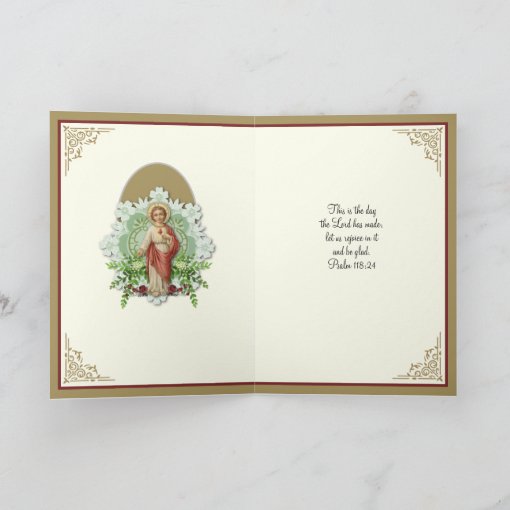 Elegant Catholic Graduation Jesus Commencement Card | Zazzle