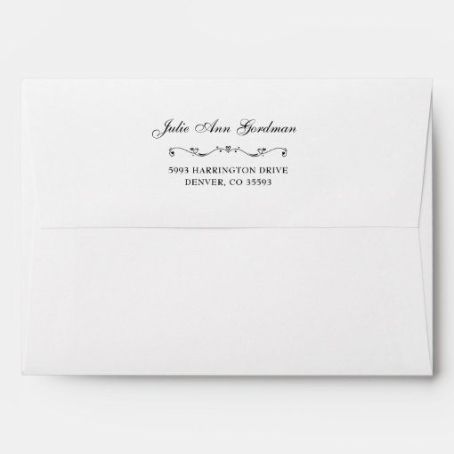 Elegant Catholic Scripture Wedding Black and White Envelope | Zazzle