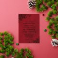 Elegant Catholic Wedding Crimson Red & Gold Foil Invitation | Zazzle