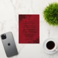 Elegant Catholic Wedding Crimson Red & Gold Foil Invitation | Zazzle