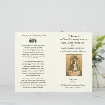 Elegant Catholic Wedding Mass Program | Zazzle