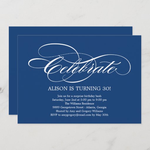 Elegant Celebration General Party Invitation | Zazzle