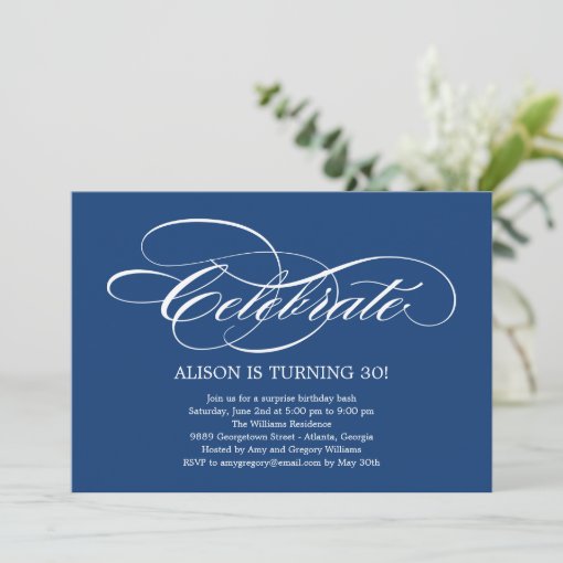 Elegant Celebration General Party Invitation | Zazzle
