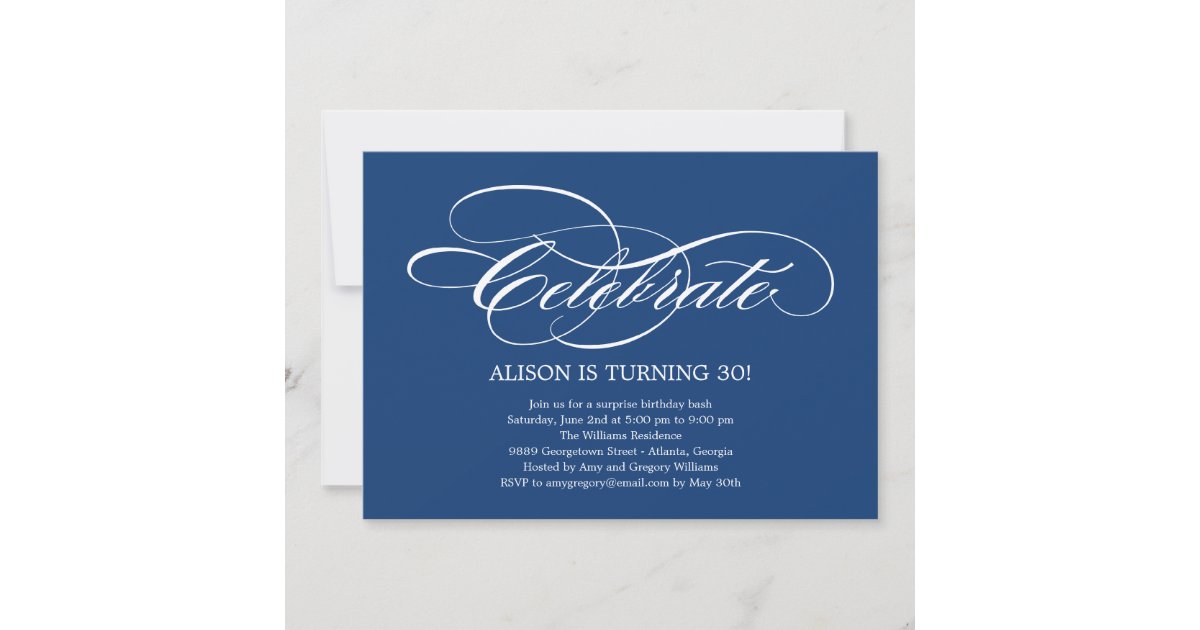 Elegant Celebration General Party Invitation | Zazzle