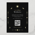 Elegant Celestial Gold Moon & Sun QR Code Wedding Foil Invitation | Zazzle