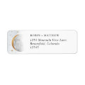 Elegant Celestial Wedding Return Address Label | Zazzle