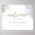 Elegant Celestial Wedding Welcome Sign | Zazzle
