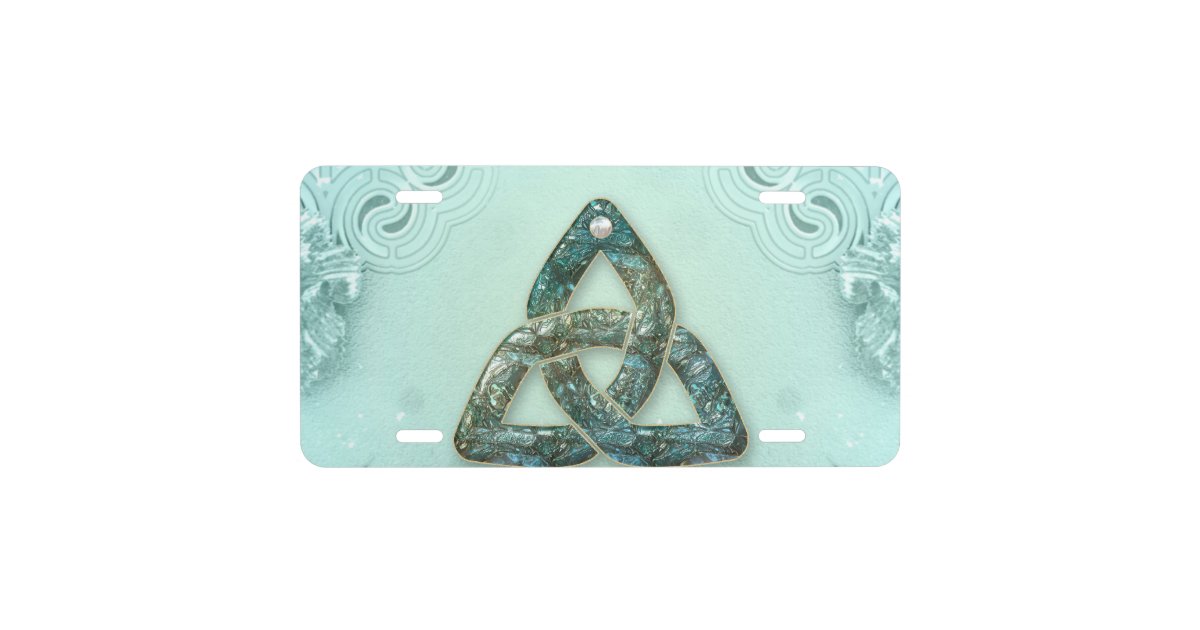 Elegant celtic knot license plate | Zazzle