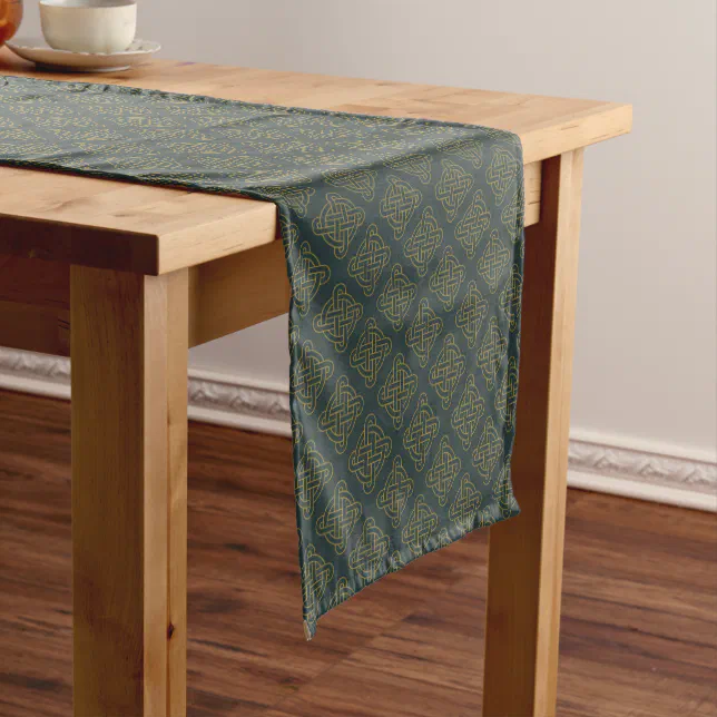 Elegant Celtic Knot Pattern Short Table Runner | Zazzle