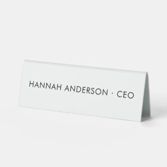 Elegant CEO Table Name Sign Personalized | Zazzle