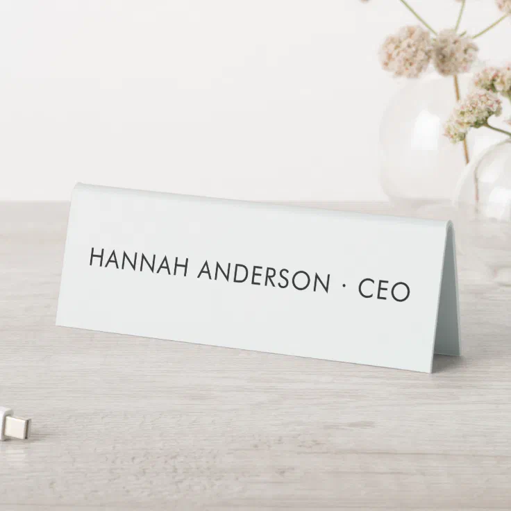 Elegant CEO Table Name Sign Personalized | Zazzle