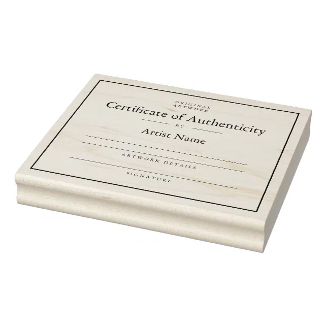 Elegant Certificate of Authenticity Stamp Template | Zazzle