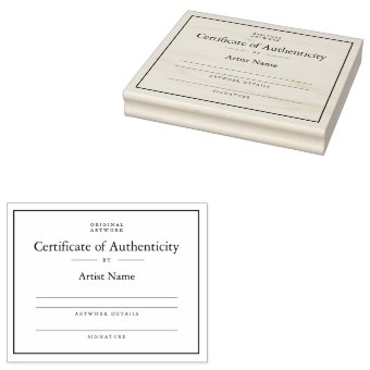 Elegant Certificate of Authenticity Stamp Template | Zazzle