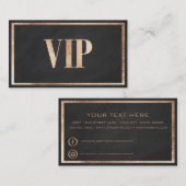 Elegant chalk black rose gold VIP card club member | Zazzle