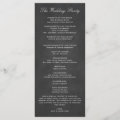 Elegant Chalkboard Filigree Wedding Program | Zazzle