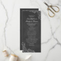 Elegant Chalkboard Filigree Wedding Program | Zazzle