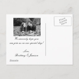 Elegant Chalkboard Filigree Wedding Save the Date Announcement Postcard ...