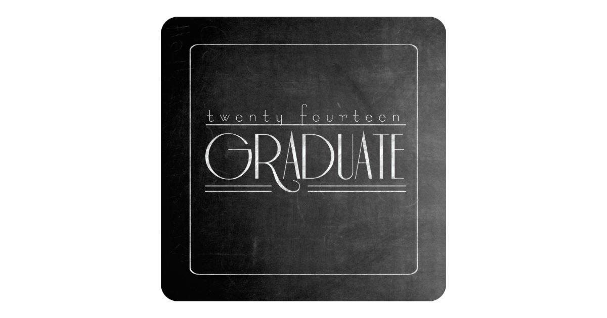 Elegant Chalkboard Graduation Square Invite | Zazzle.com