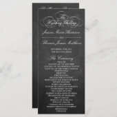 Elegant Chalkboard Wedding Program Template | Zazzle