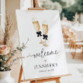 Elegant Champagne Brunch and Bubbly Welcome Sign | Zazzle