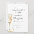 Elegant Champagne Photo Graduation Party Invitation | Zazzle