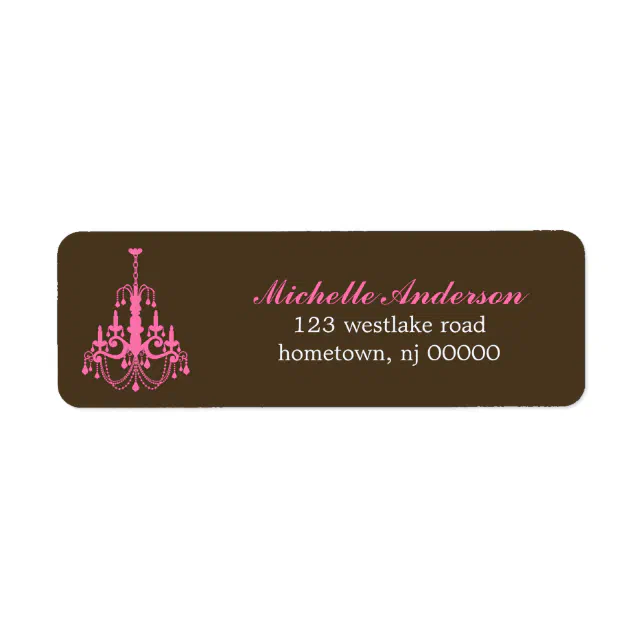 Elegant Chandelier Address Labels | Zazzle