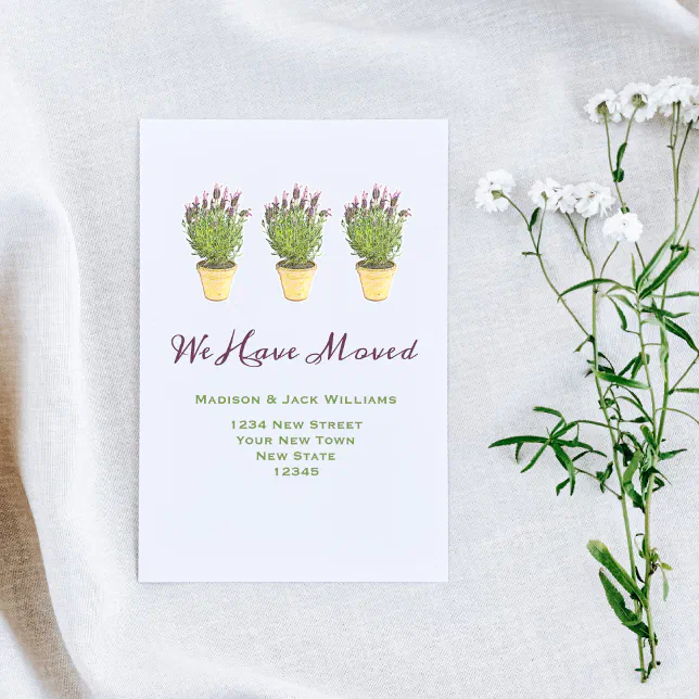 Elegant Change of address | Moving Announcement Postcard | Zazzle
