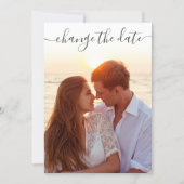 Elegant Change the Date Postponed PHOTO Wedding Invitation | Zazzle