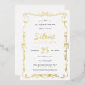 Elegant Charity Fundraiser Silent Auction Gold Foil Invitation | Zazzle