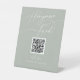 Elegant Charm Green QR Code Honeymoon Fund Sign | Zazzle