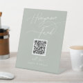 Elegant Charm Green QR Code Honeymoon Fund Sign | Zazzle