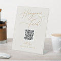 Elegant Charm Ivory QR Code Honeymoon Fund Sign | Zazzle