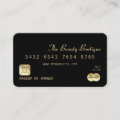 Elegant Chic Black Gold Luxury Credit Card | Zazzle