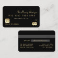 Elegant Chic Black Gold Luxury Credit Card | Zazzle