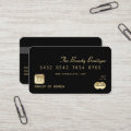 Elegant Chic Black Gold Luxury Credit Card | Zazzle