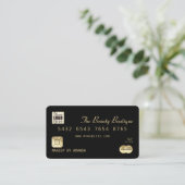 Elegant Chic Black Gold Luxury Credit Card Logo | Zazzle