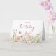 Elegant Chic Boho Wildflower Theme Happy Birthday Card | Zazzle
