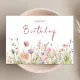 Elegant Chic Boho Wildflower Theme Happy Birthday Card | Zazzle