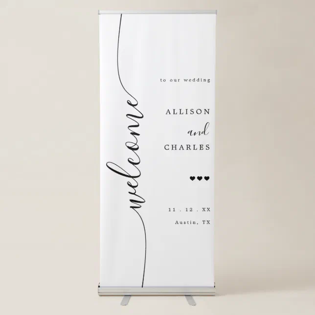 Elegant Chic Calligraphy Wedding Welcome Sign | Zazzle
