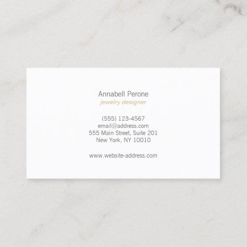 Elegant Chic Designer Gold Border Business Card | Zazzle