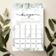 Elegant Chic Eucalyptus Botanical Bingo Game Card | Zazzle