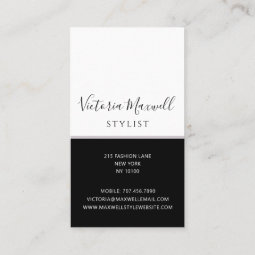 Elegant Chic Fashionable Stylish Woman Vertical Business Card | Zazzle