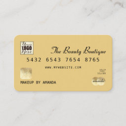 Elegant Chic Gold Black Luxury Credit Card Logo | Zazzle