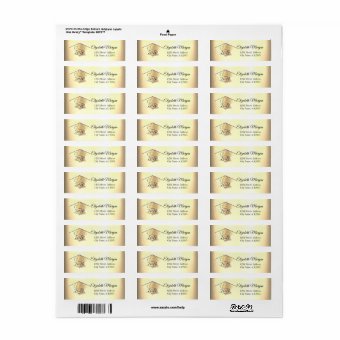 Elegant Chic Gold Graduation Cap Label | Zazzle