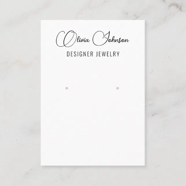 Elegant Chic Jewelry Earring Display Business Card | Zazzle