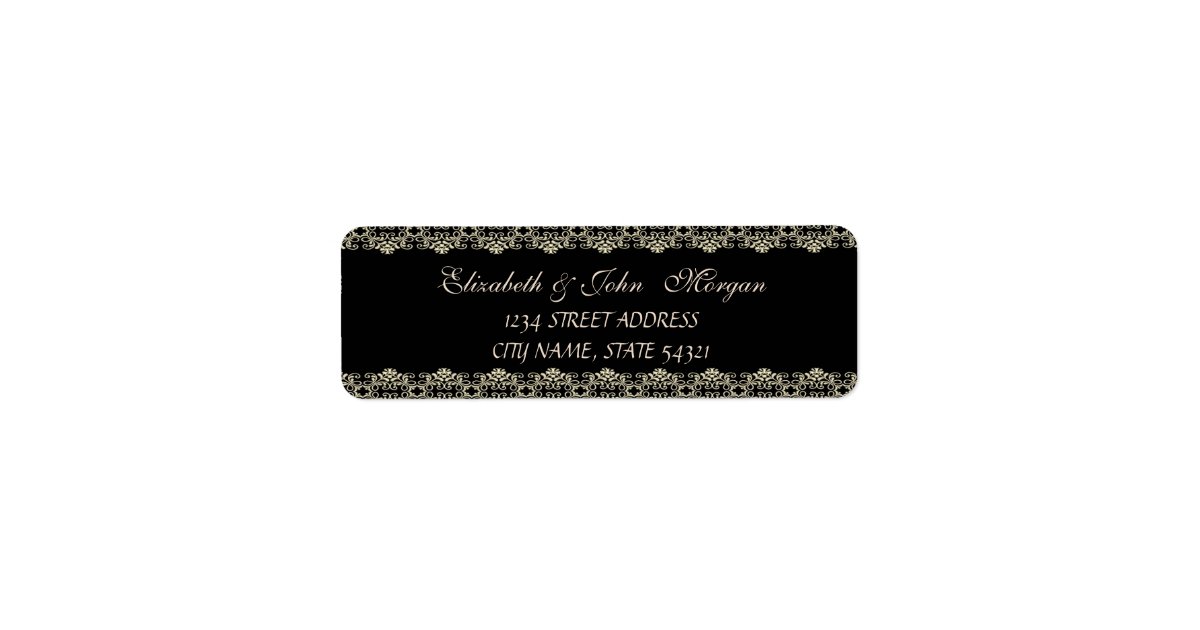 Elegant Chic Luxury ,Black,Lace Label | Zazzle